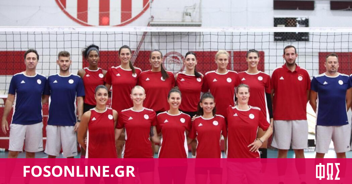 Η παρακάμερα της φωτογράφισης της ομάδας βόλεϊ γυναικών του Ολυμπιακού ...