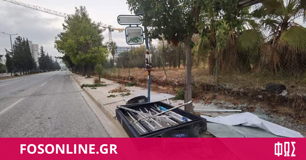 Αυτοκίνητο προσέκρουσε σε στάση λεωφορείου στην Κατεχάκη ...