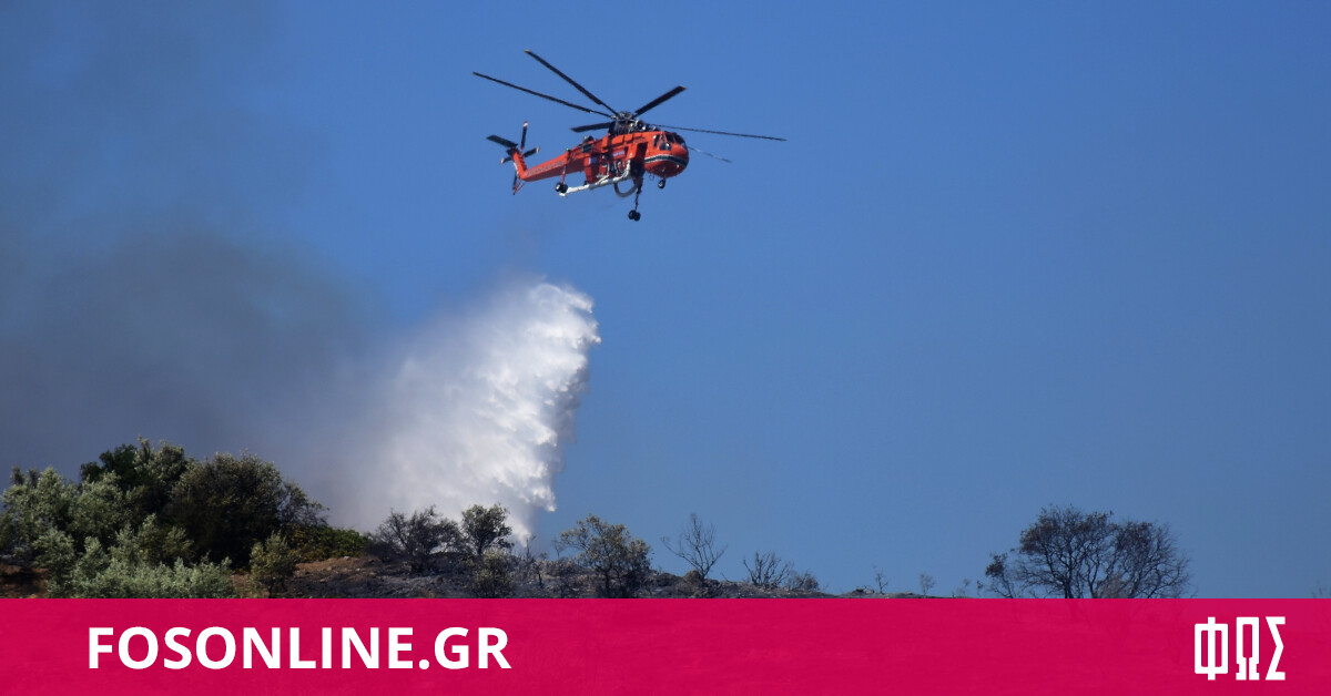 Φωτιά στην περιοχή Μαυρόλιθος στη Λάρισα - Επιχειρούν επίγειες και ...